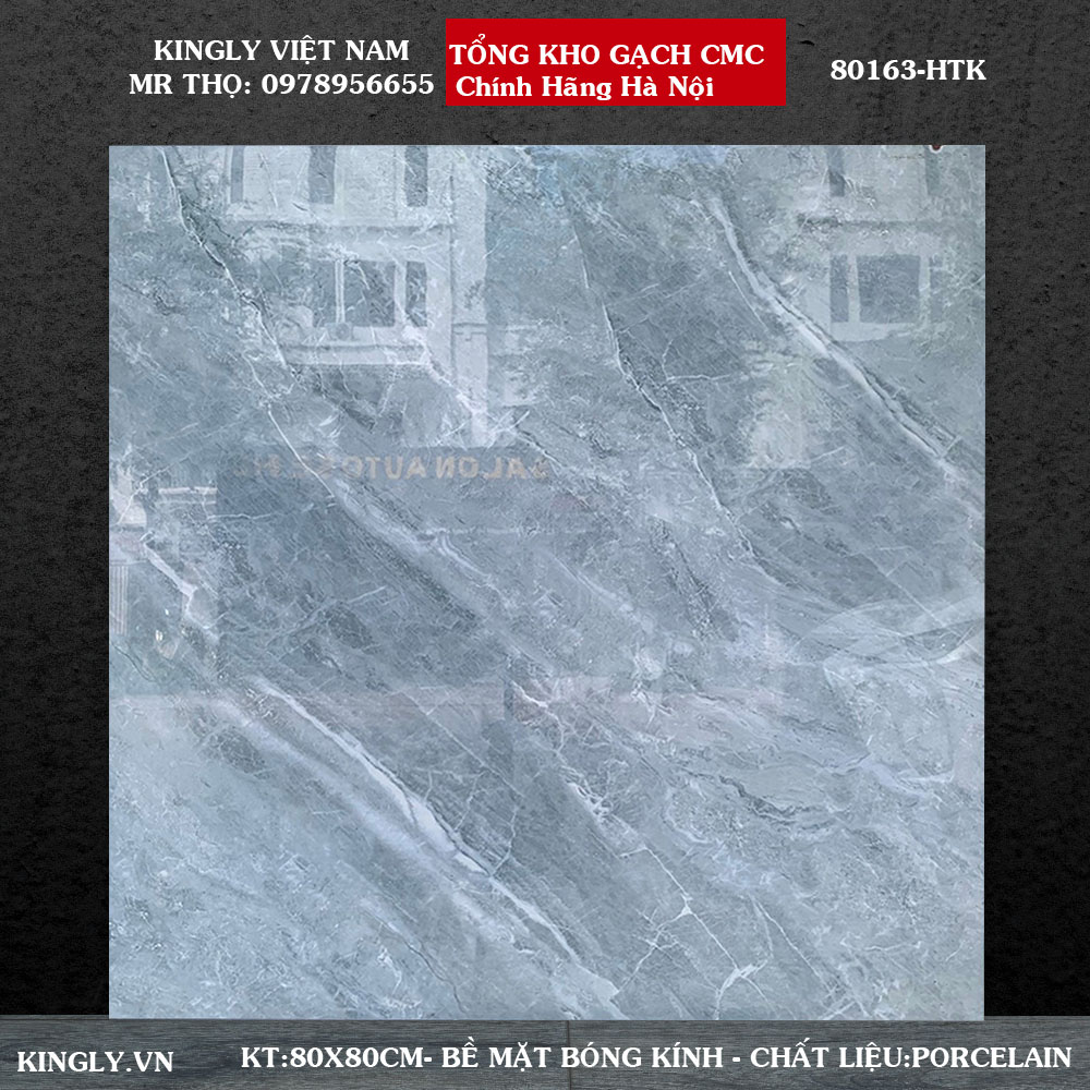 Gạch lát nền Vân Mây ghi sáng CMC 80X80 80119 Loại 1