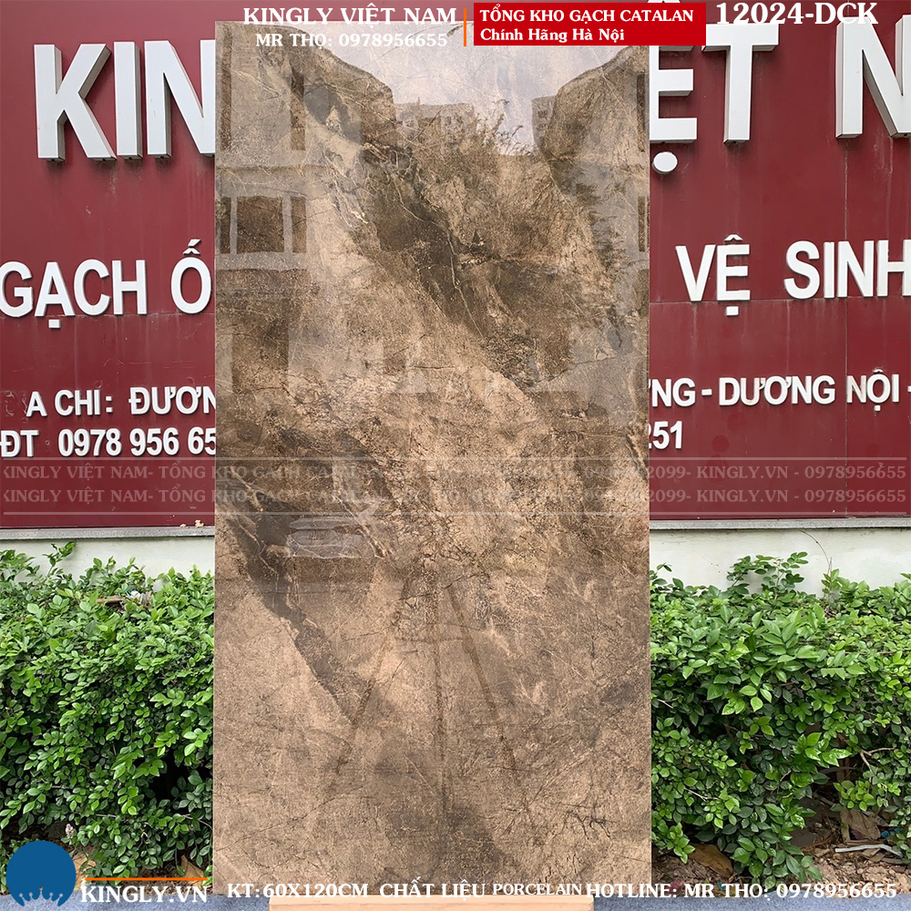 Gạch lát nền màu xám ghi vân đá 60x120 Catalan 12021 Loại 1